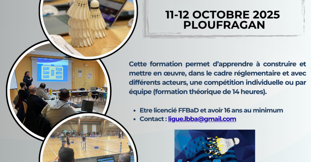 Formation GEO NIVEAU 1 | Ligue de Bretagne de Badminton